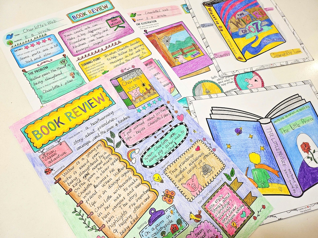 Book Review and Cover Design, Book Report Project, Reading Response ...