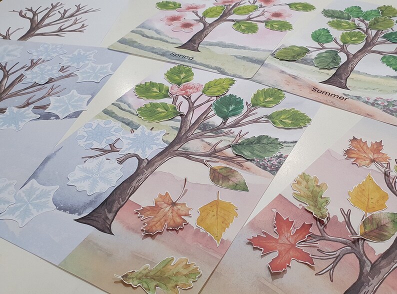 Make a Seasons Tree, Seasons Craft Activity Set, Seasons Playdough Mat ...