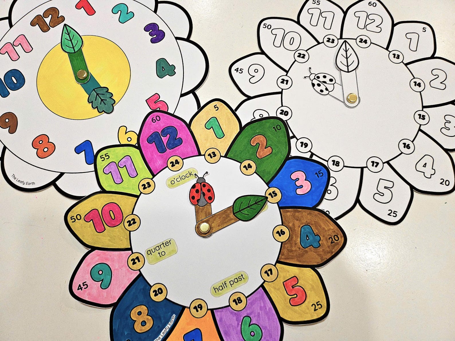 Paper Clock Math Craft, Build a Clock, Telling Time, DIY Kids Seasonal ...