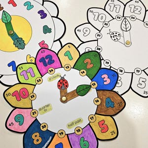 Paper Clock Math Craft, Build a Clock, Telling Time, DIY Kids Seasonal ...