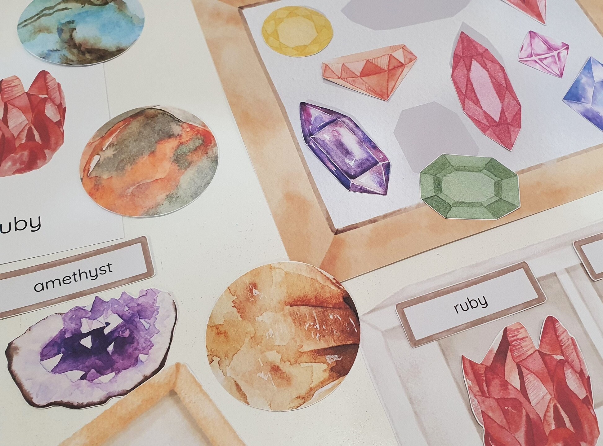 Gemstones Activity Pack, Gemstones Nature Study, Gems Montessori Cards ...