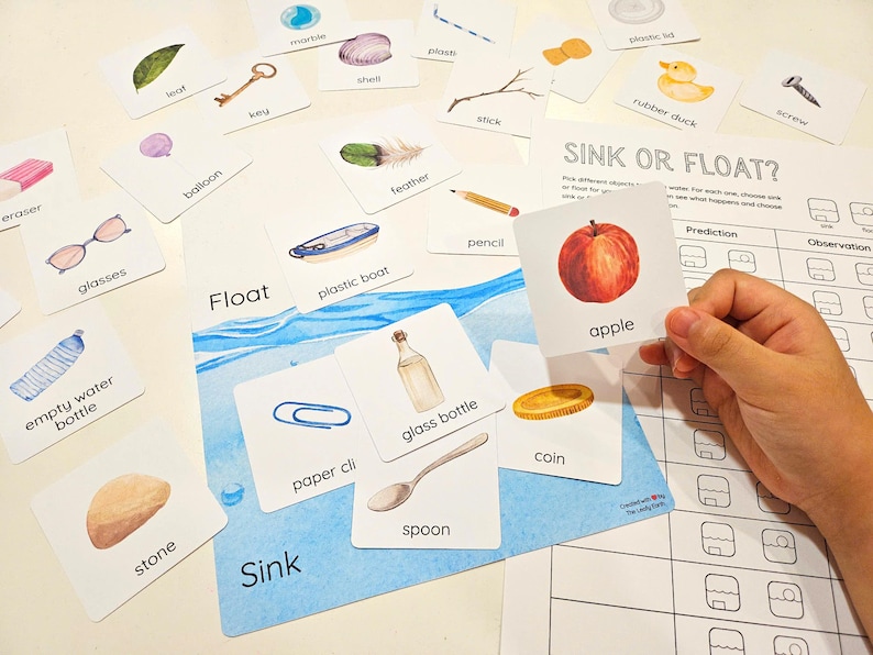 Sink or Float Sorting Game, Prediction and Observation Worksheet ...