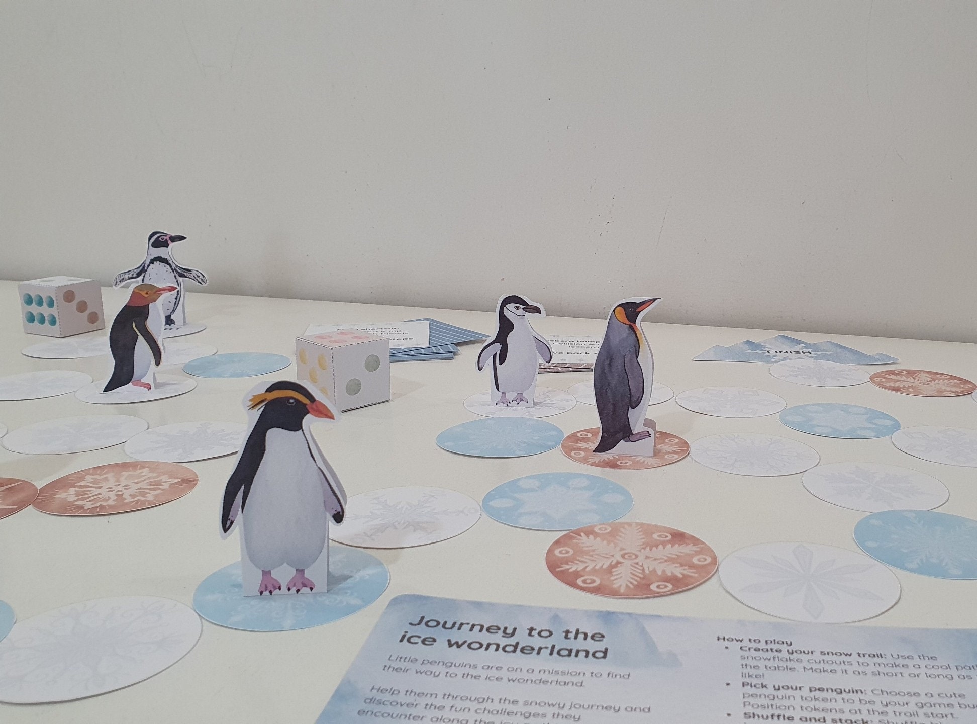 Journey to the Ice Wonderland Dynamic Board Game, Penguin Game ...