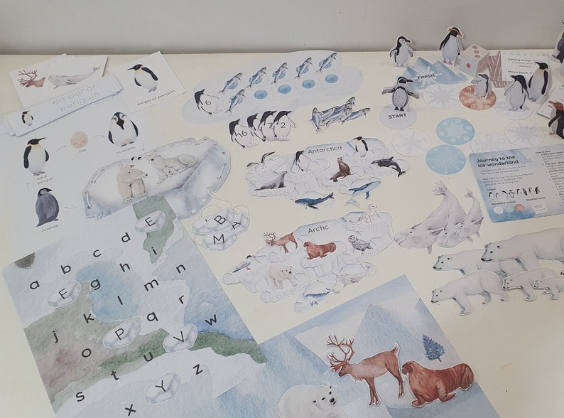 Polar Animals Activity Pack, Arctic and Antarctica Unit, Penguin Board ...