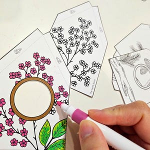 Paper Birdhouse Coloring, Spring Paper Craft, Printable Paper Houses ...