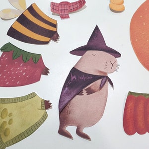 Capybara Paper Doll Printable, Paper Dollhouse, DIY Kids Paper Craft ...