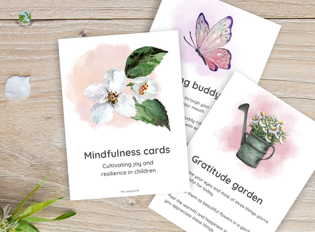Mindfulness Cards for Kids, Mindfulness Exercise, Wellness, Positive ...