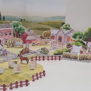 Build a Village, Printable Village Diorama, Countryside Play Set ...