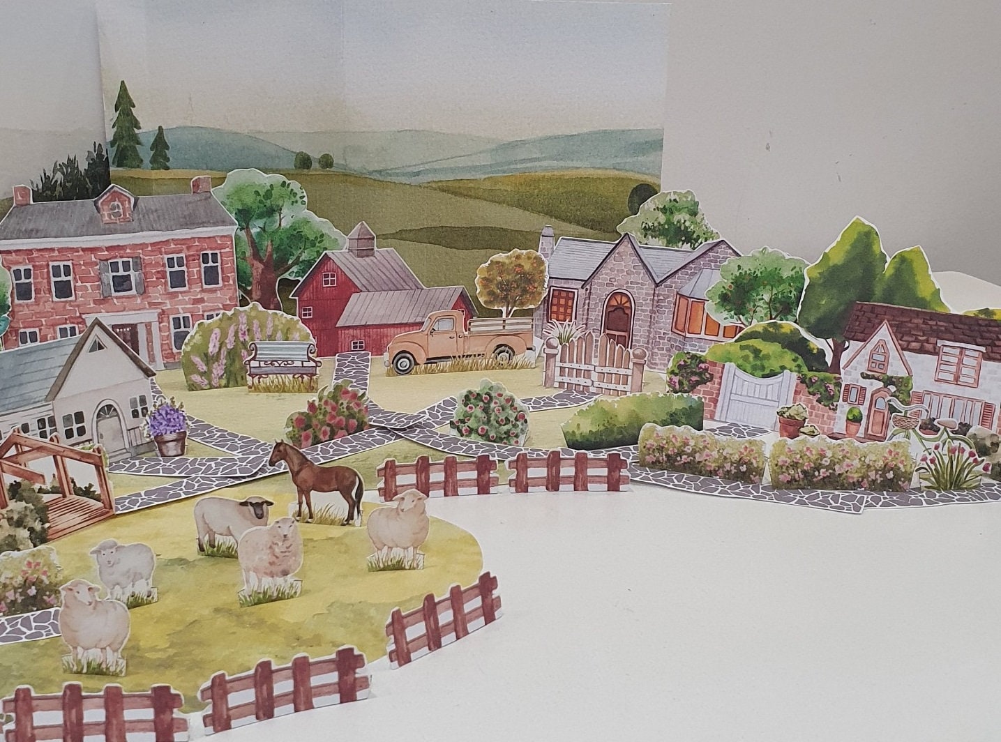 Build a Village, Printable Village Diorama, Countryside Play Set ...