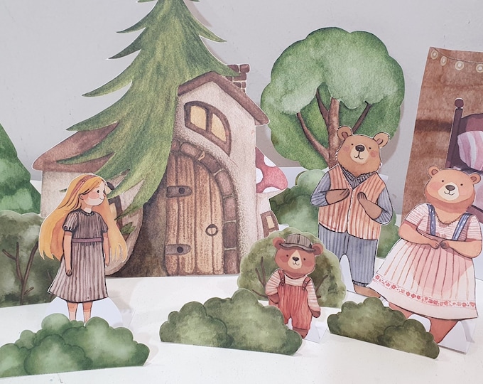 Goldilocks and the Three Bears Paper Theater: DIY Craft Kit - Etsy Canada