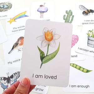16 Kids Affirmation Cards, Kids Daily Positivity Cards, Motivational ...