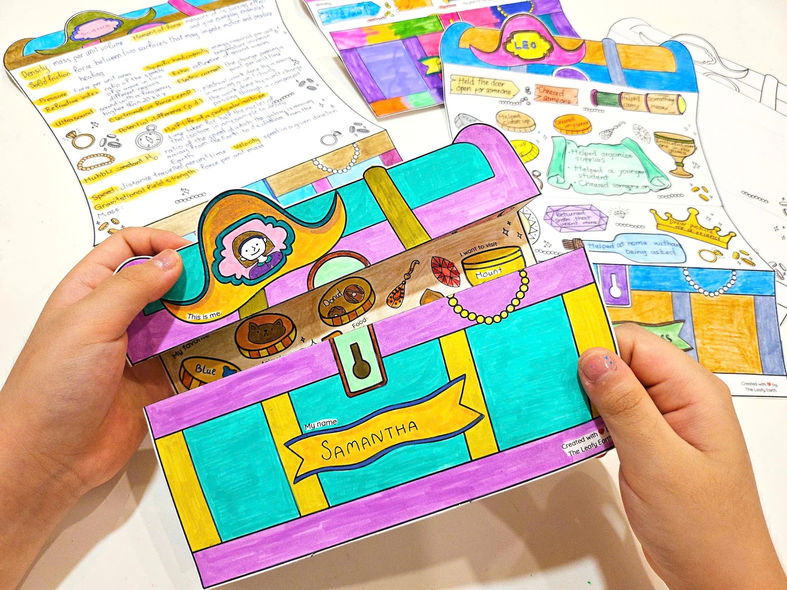 All About Me Treasure Chest, Back to School Craft, End of Year Writing ...
