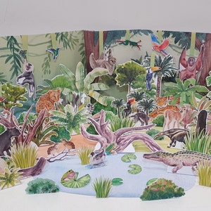 Build a Rainforest, Printable Rainforest Diorama, Jungle Play Set ...