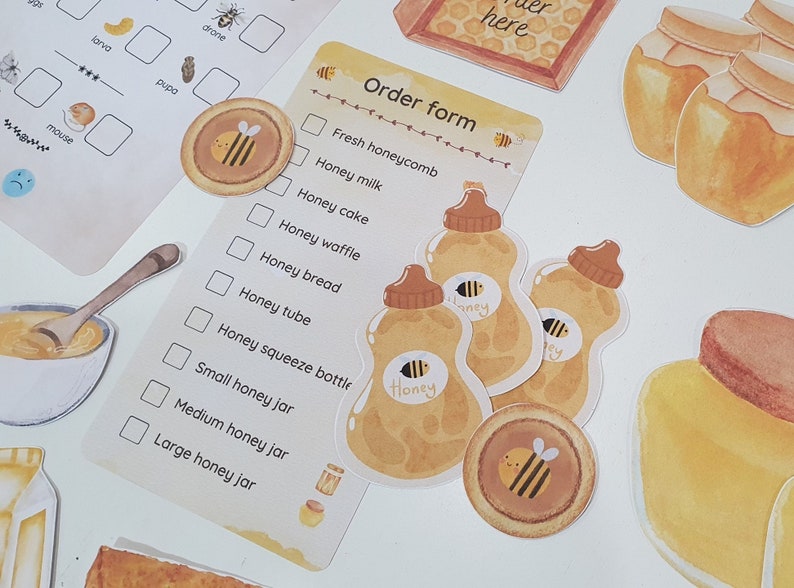 Beekeeper Dramatic Play Set, Honey Market Pretend Play, Beehive ...