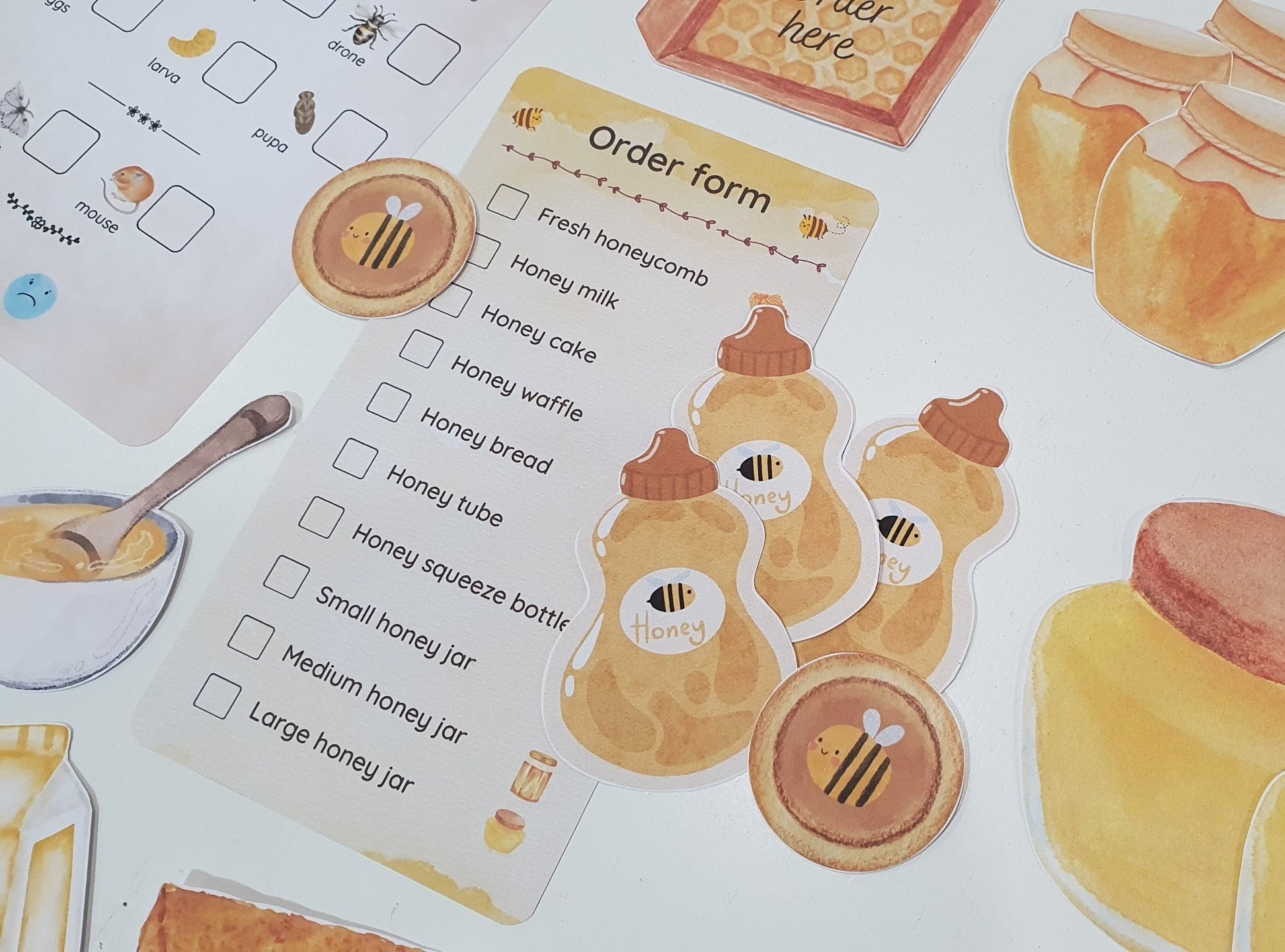 Beekeeper Dramatic Play Set Honey Market Pretend Play Beehive