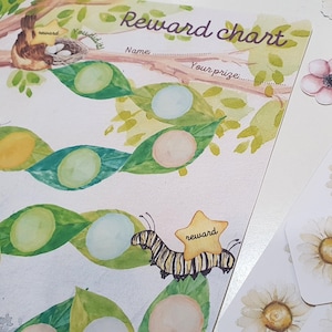 Reward Chart Printable - Garden, Kids Routine Chart, Printable Bug ...