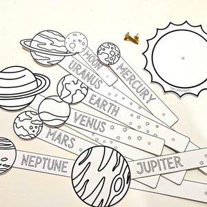 Solar System Model Coloring, DIY Kids Paper Crafts, Kids Coloring ...