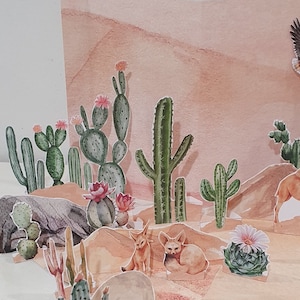 Build a Desert, Printable Desert Diorama, Desert Play Set, Paper Scene ...