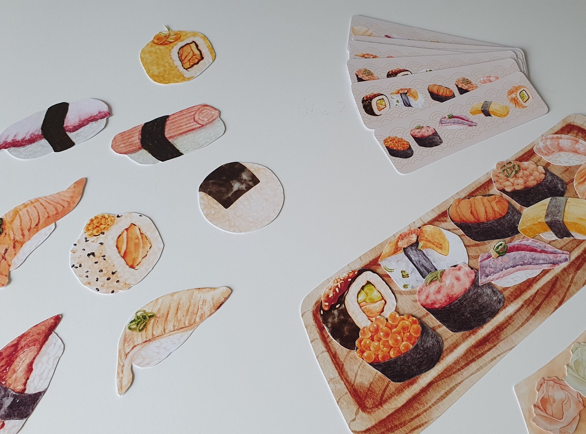Sushi Dinner Play Set, Pattern Games, Kids DIY Paper Crafts, Restaurant ...