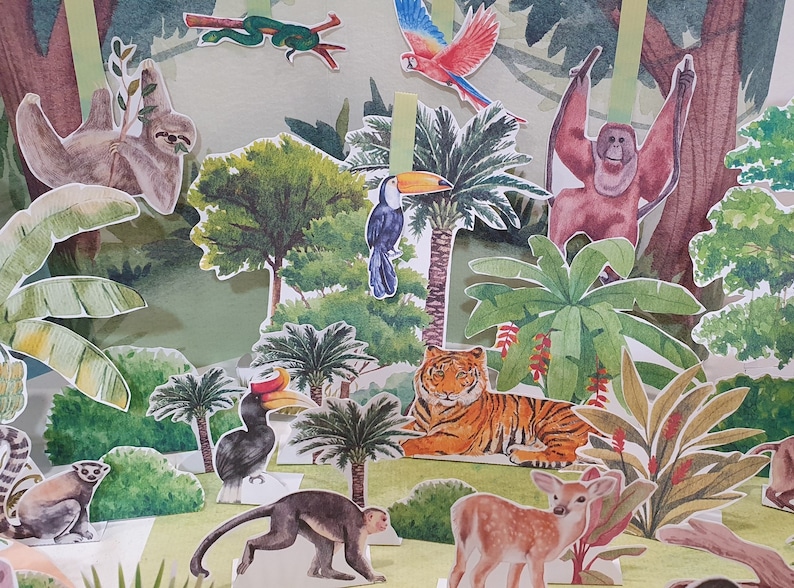 Build a Rainforest, Printable Rainforest Diorama, Jungle Play Set ...