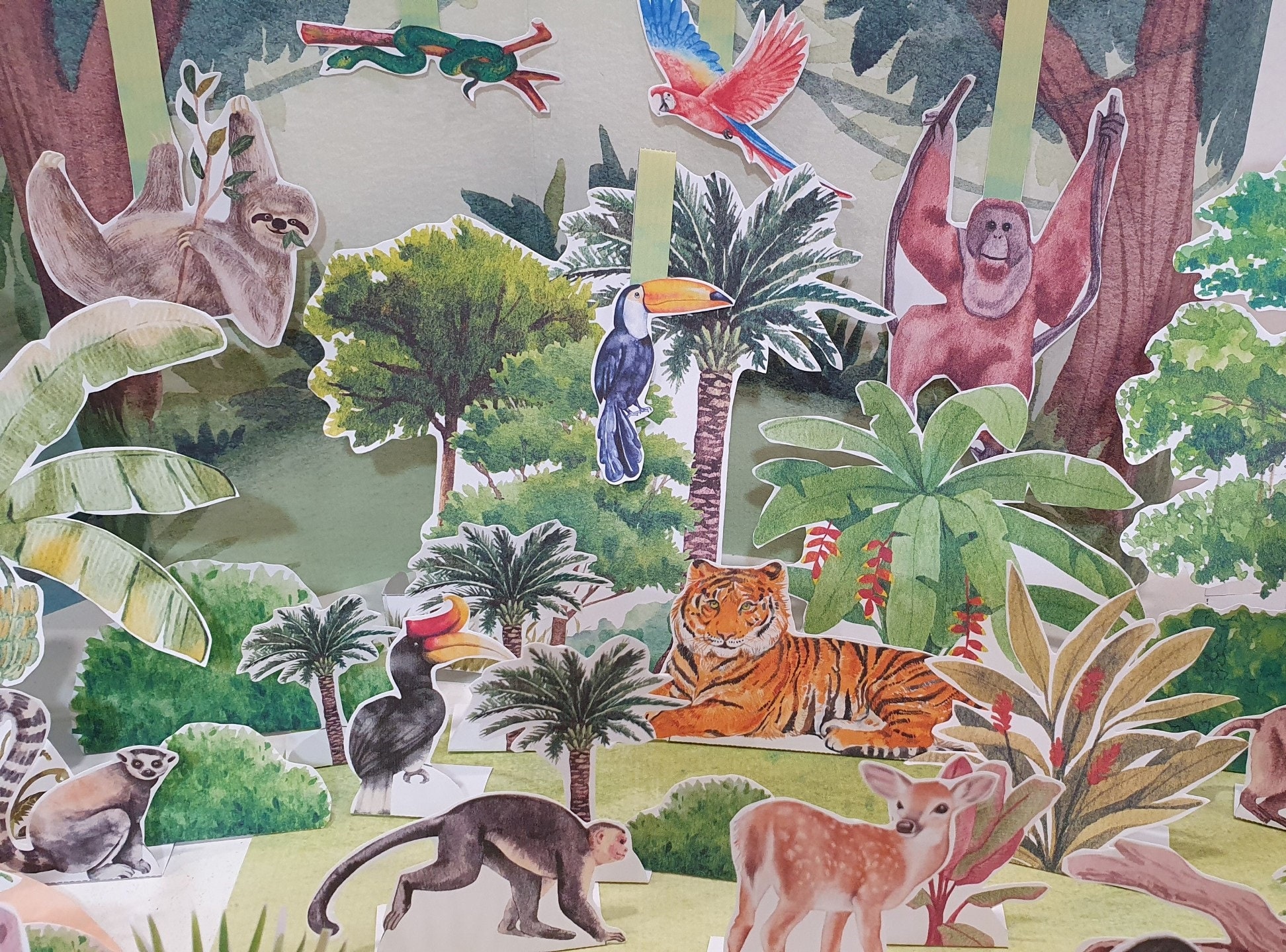 Build a Rainforest Printable Rainforest Diorama Jungle Play - Etsy