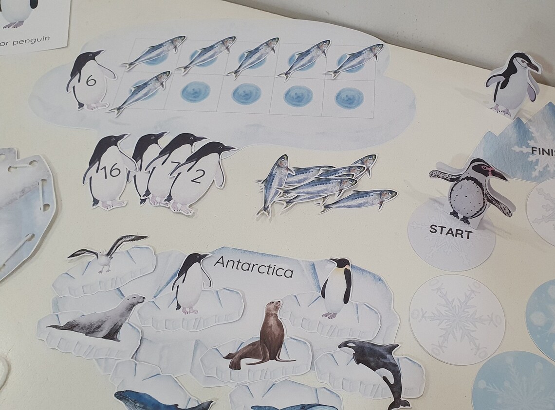 Polar Animals Activity Pack, Arctic and Antarctica Unit, Penguin Board ...