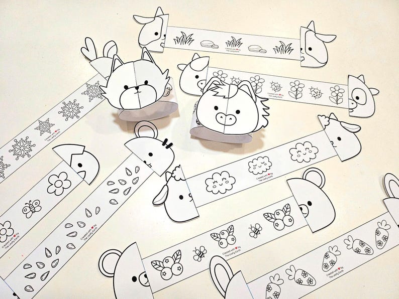 Animal Paper Bracelets for Kids, Farm and Woodland Animals, DIY Kids ...