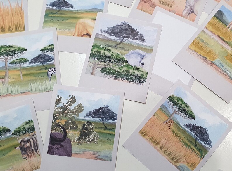 Safari Animal Find and Match Game, Animal Pattern Cards, Savanna Animal ...