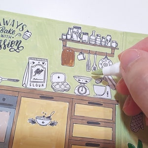 Bakery Coloring Set, Printable Bakery Play Set, Paper Food Play Items ...