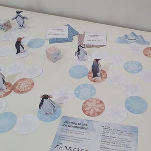 Journey to the Ice Wonderland Dynamic Board Game, Penguin Game ...