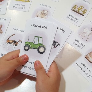 I Have Who Has on the Farm Printable Game, Farm Life Cards, Preschool ...