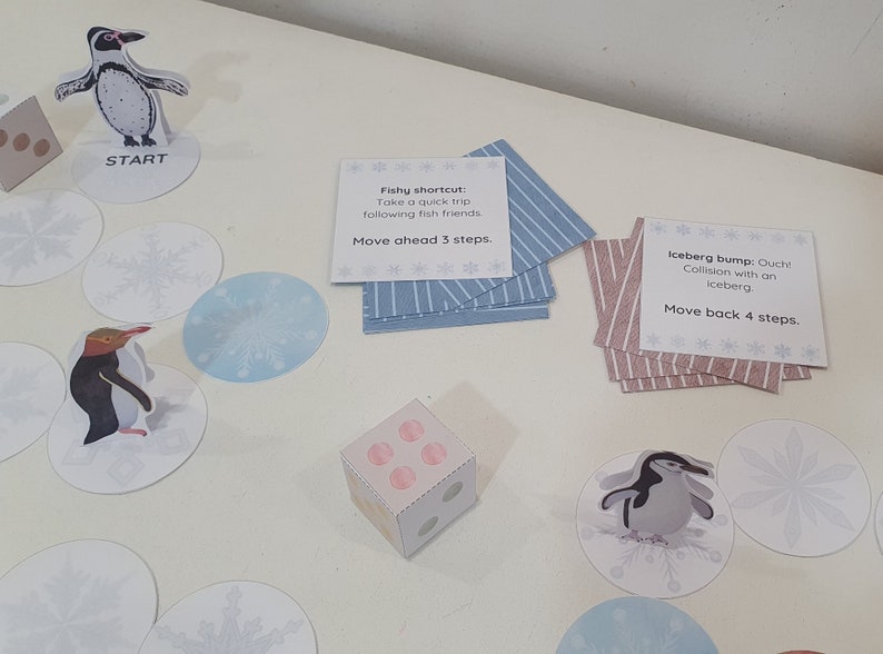 Journey to the Ice Wonderland Dynamic Board Game, Penguin Game ...