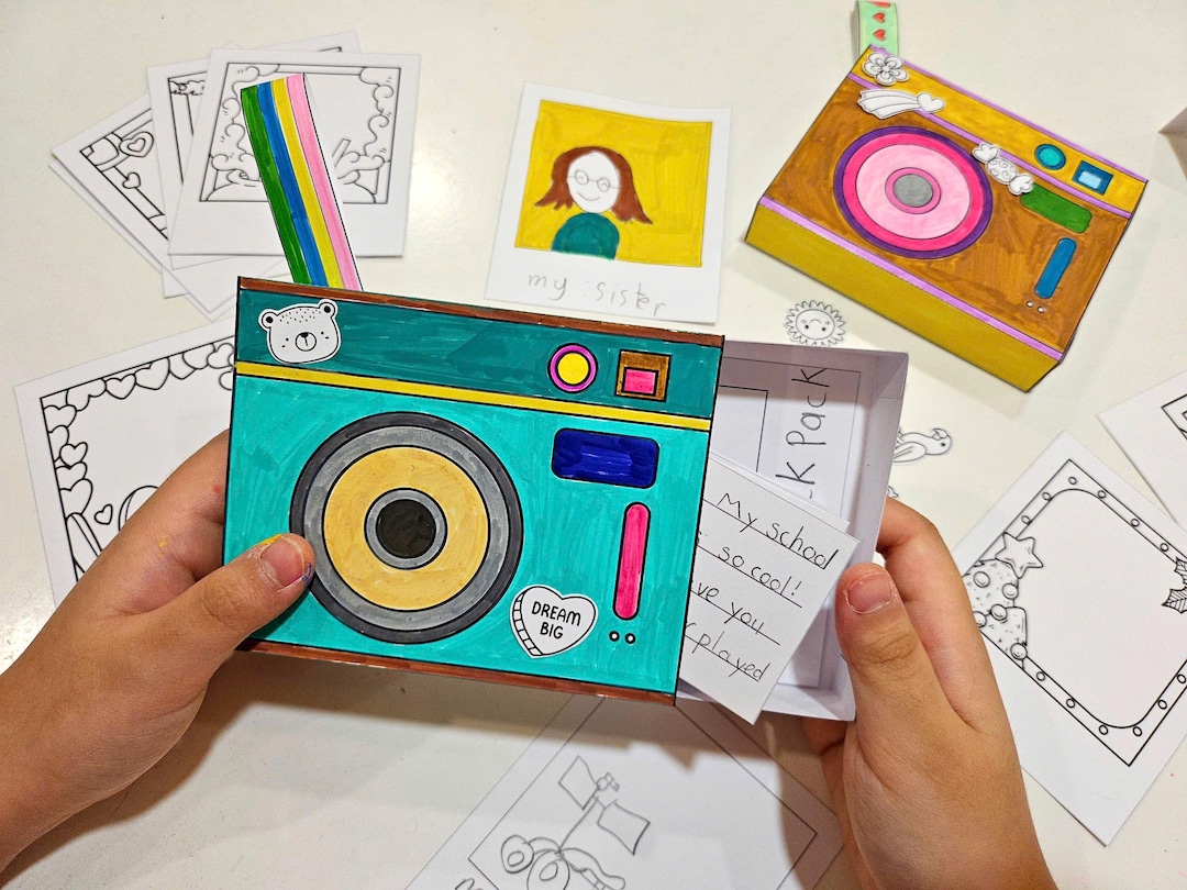 Paper Camera Box, End of Year, Back to School, About Me Craft, Holiday ...