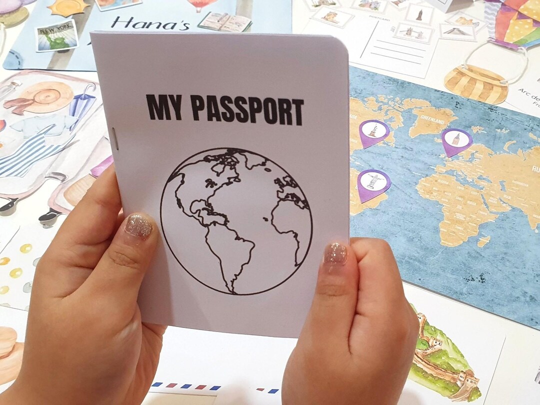 Travel Activity Pack, Kids Travel Journal, World Landmark Cards, Pack a ...