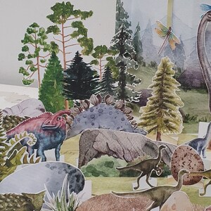 Build a Dinosaur World, Printable Diorama, Dinosaur Play Set, Forest ...