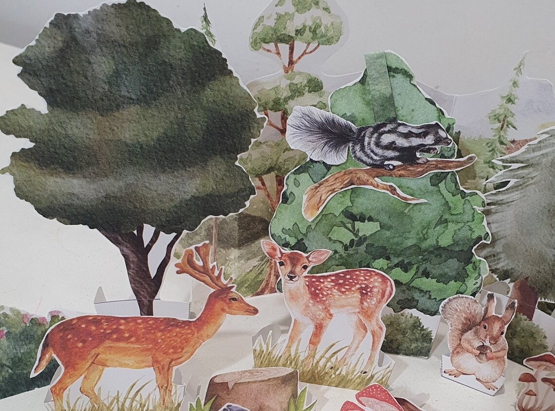Build a Woodland, Printable Woodland Diorama, Forest Play Set, Paper ...