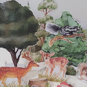 Build a Woodland, Printable Woodland Diorama, Forest Play Set, Paper ...