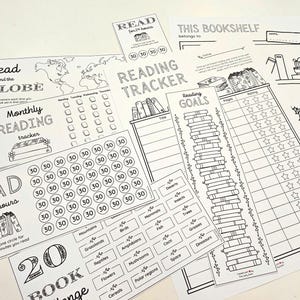 Reading Log and Tracker Printable, Coloring Reading Journal, Kids ...