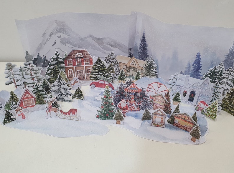 Build a Christmas Village, Printable Christmas Diorama, Christmas Play ...