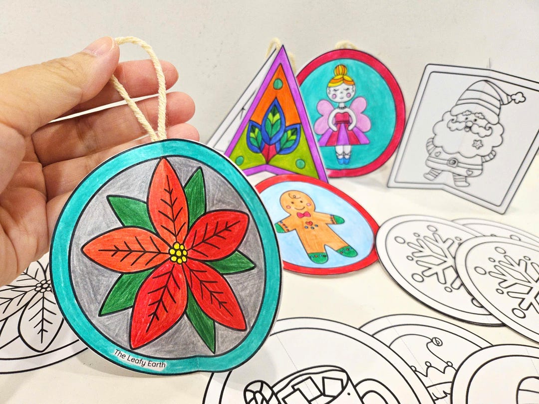 3D Paper Ornaments, Set of 10 Designs, DIY Christmas Decoration ...