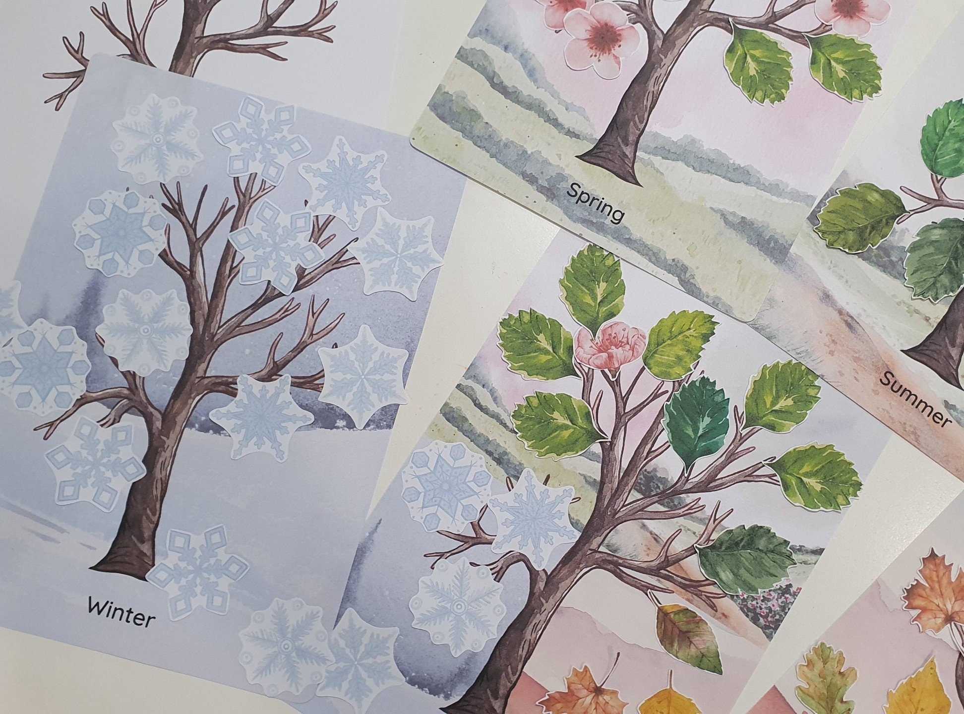 Make a Seasons Tree, Seasons Craft Activity Set, Seasons Playdough Mat ...