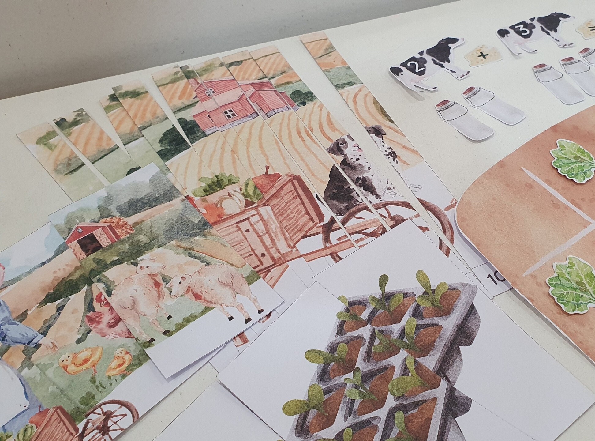 Farm Activity Pack, 48 Fruit and Vegetable Cards, Building CVC Words ...