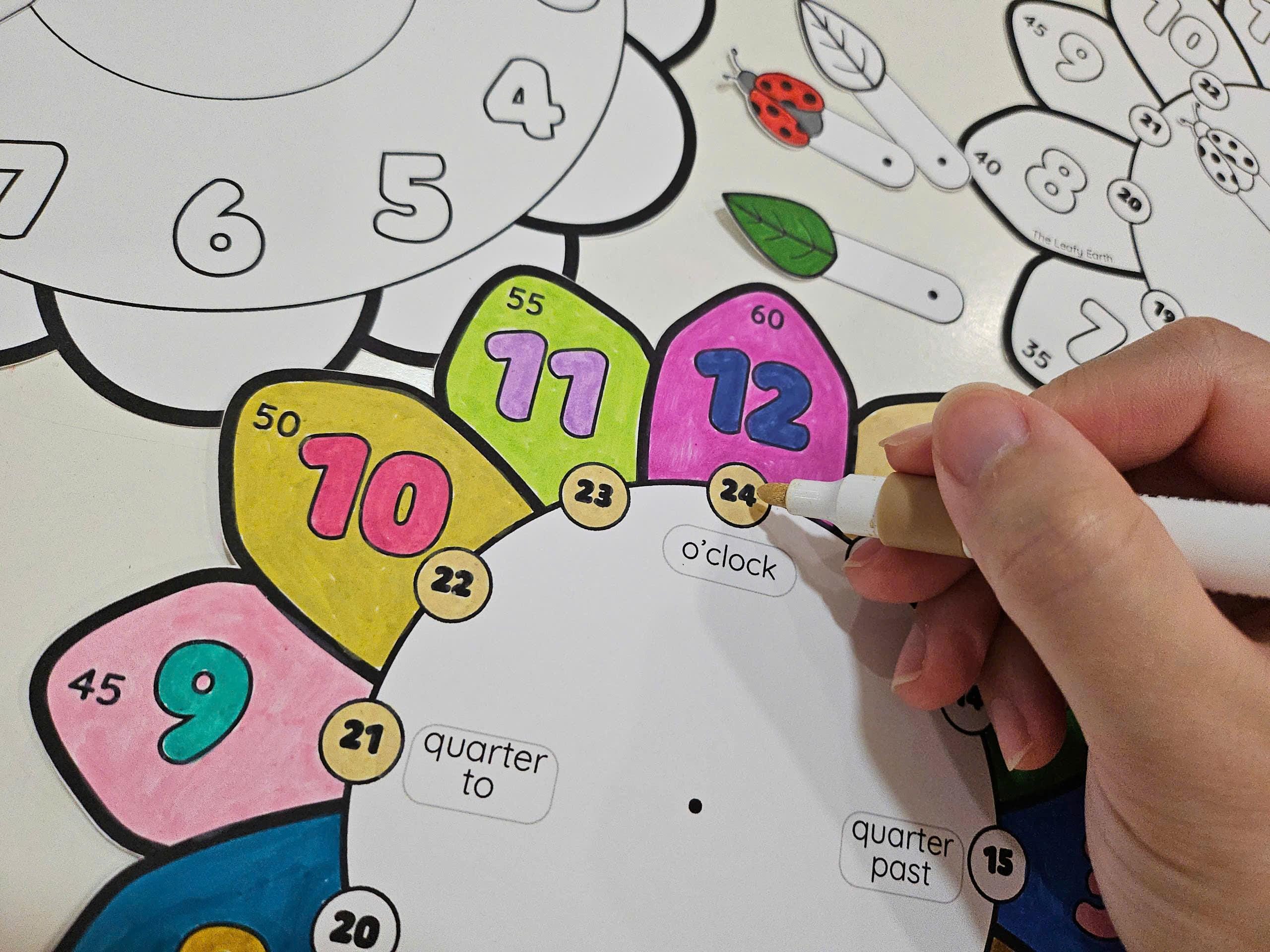 Paper Clock Math Craft, Build a Clock, Telling Time, DIY Kids Seasonal ...