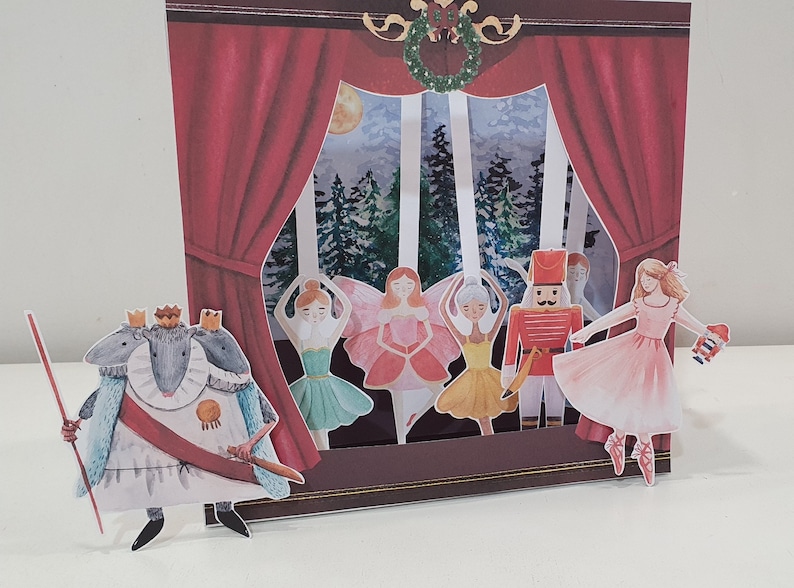 Nutcracker Ballet Paper Puppet Theater, Christmas Ballet Printable ...