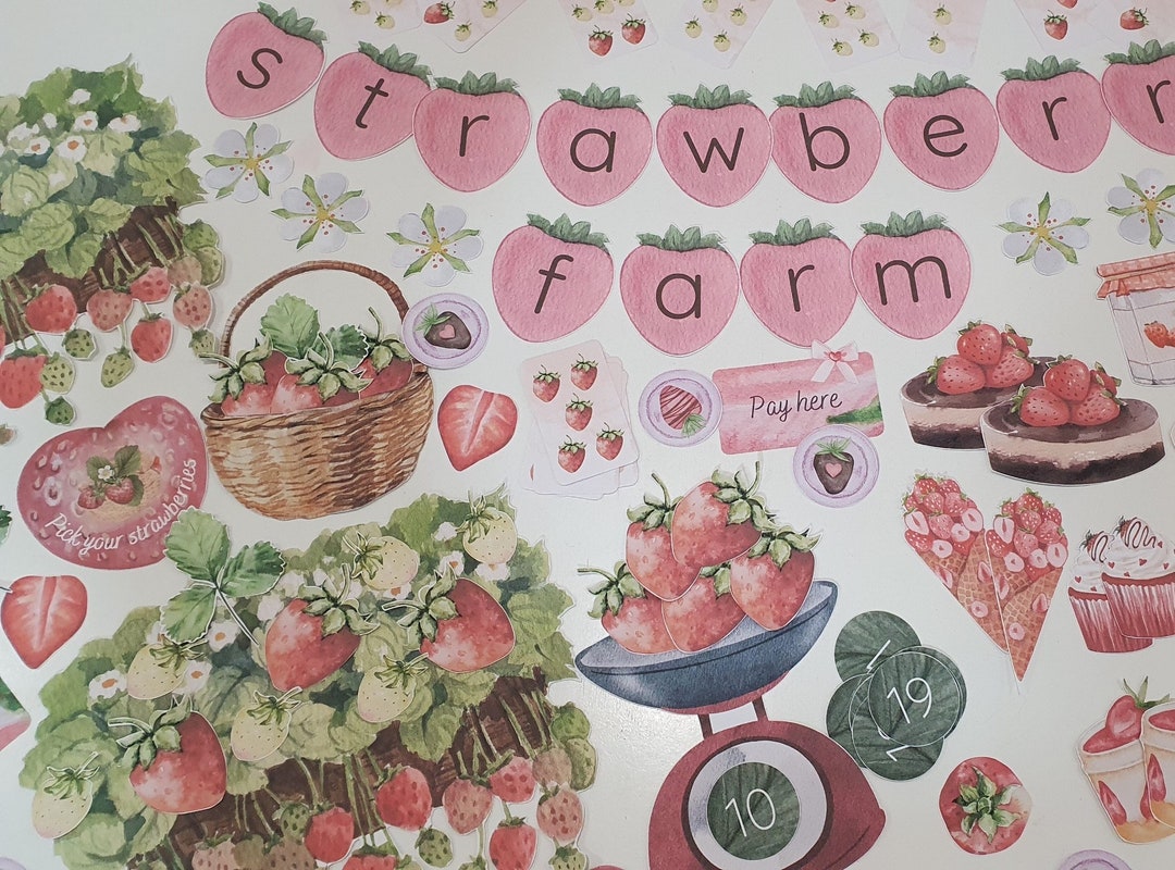 Strawberry Farm Dramatic Play Set, Strawberry Picking, Weigh Station ...