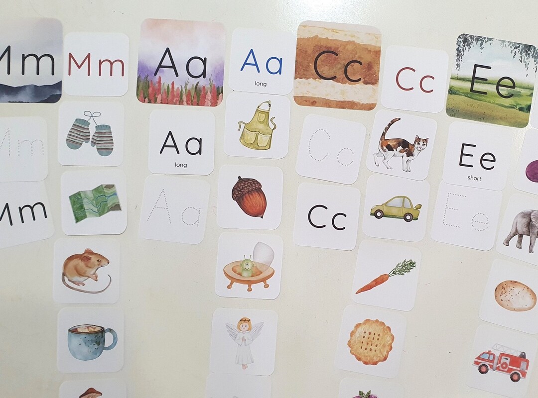 Beginning Letter Sounds Picture Sorting Cards, Montessori Alphabet ...
