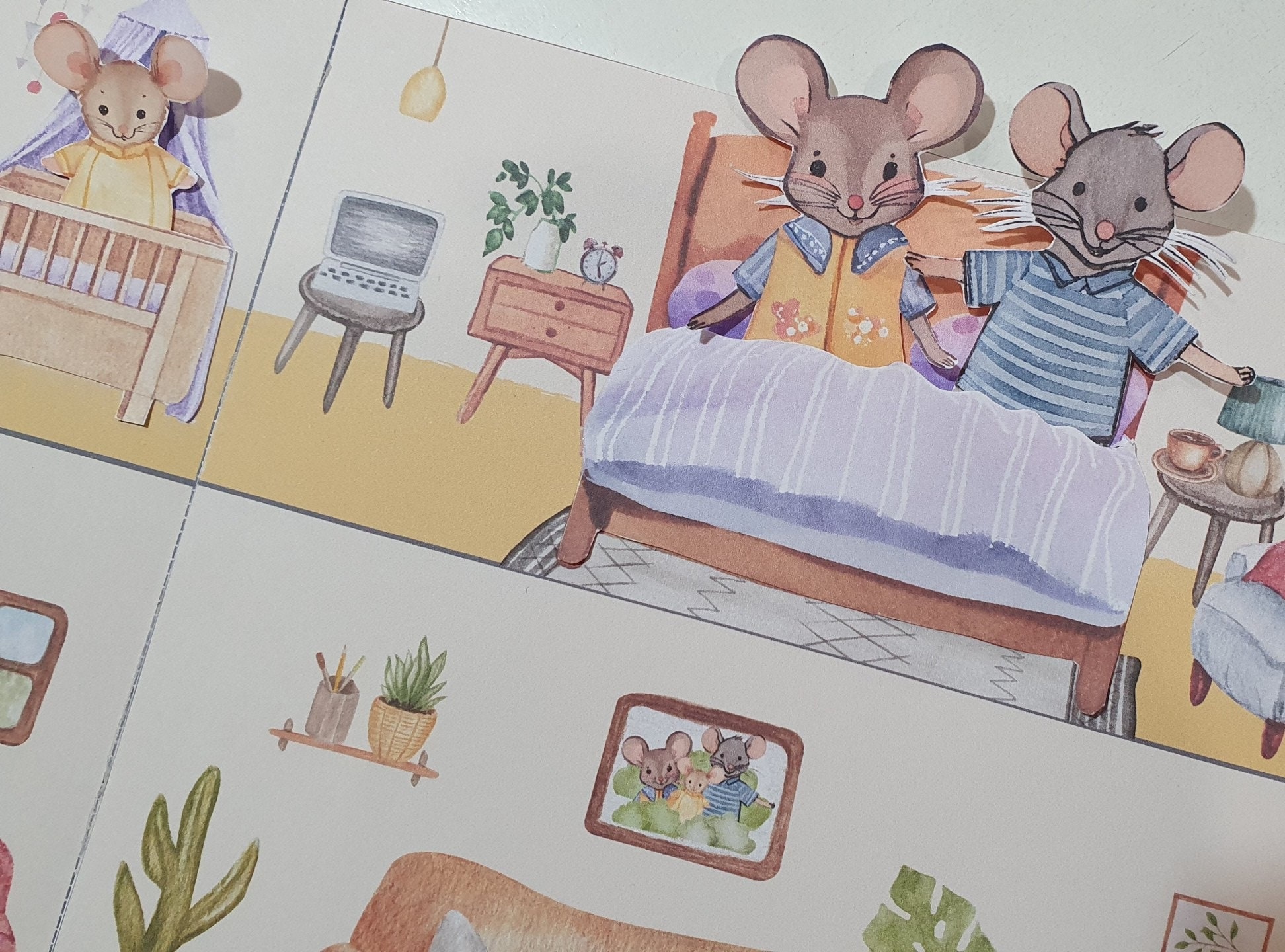 Mouse Dollhouse Printable & Busy Book, Paper Dolls, Paper Dollhouse ...