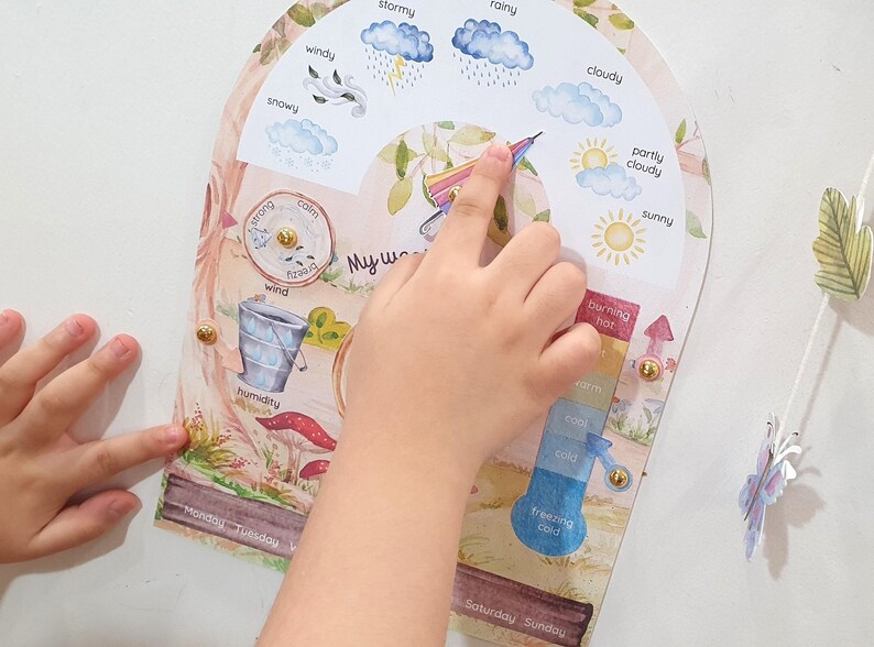 Weather Station Printable, Weather Wheel, Classroom Weather Chart, DIY ...