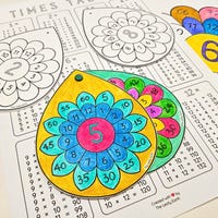 Rainbow Multiplication Flowers 1-12 - Etsy