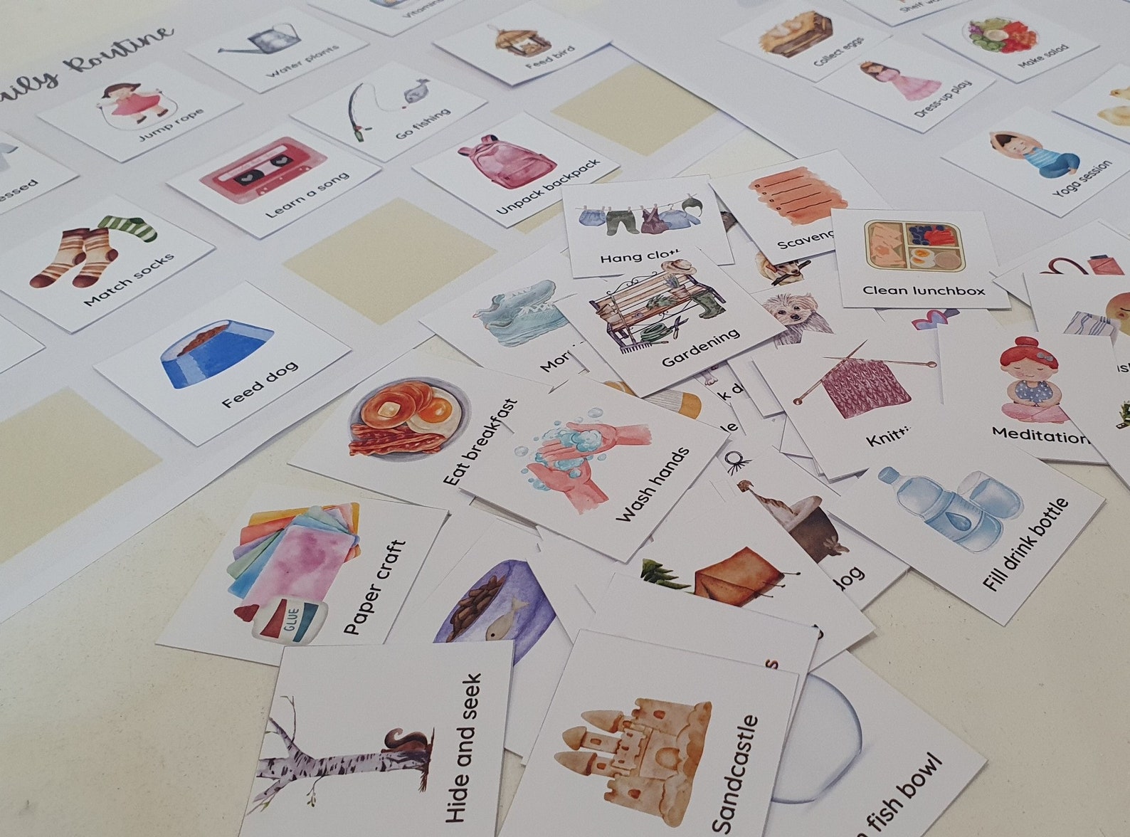 400 Kids Routine Cards & Charts, Printable Routine Chart, Visual ...